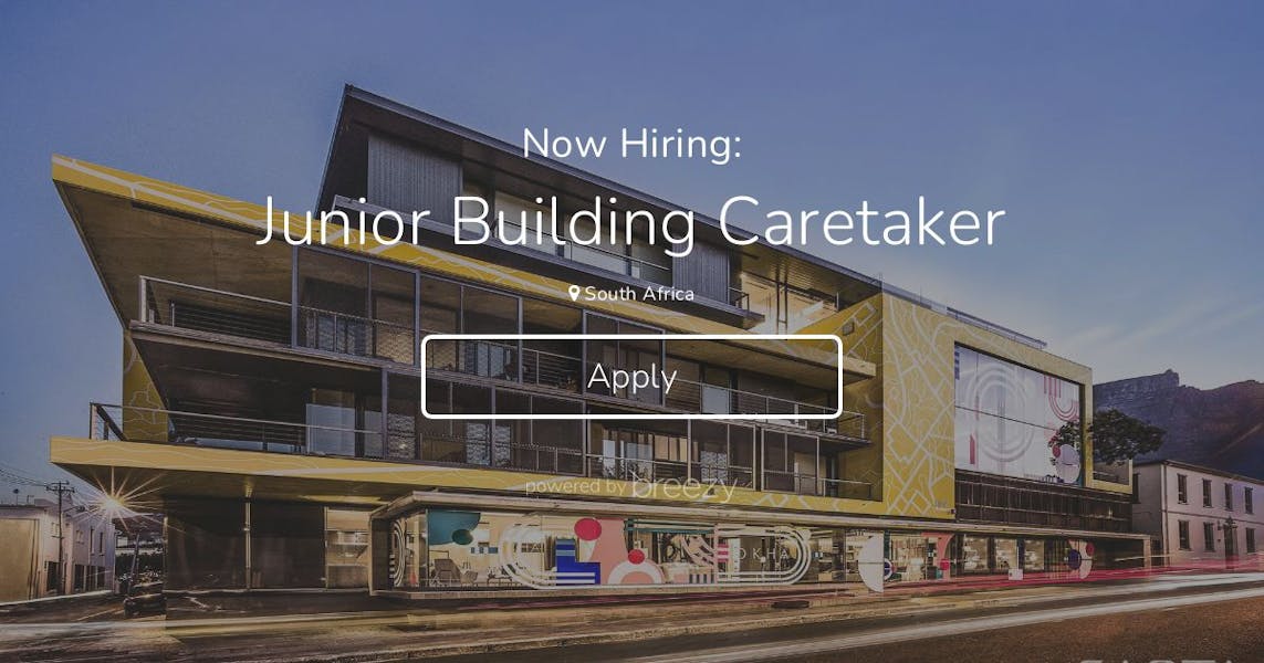 Junior Building Caretaker at SAOTA