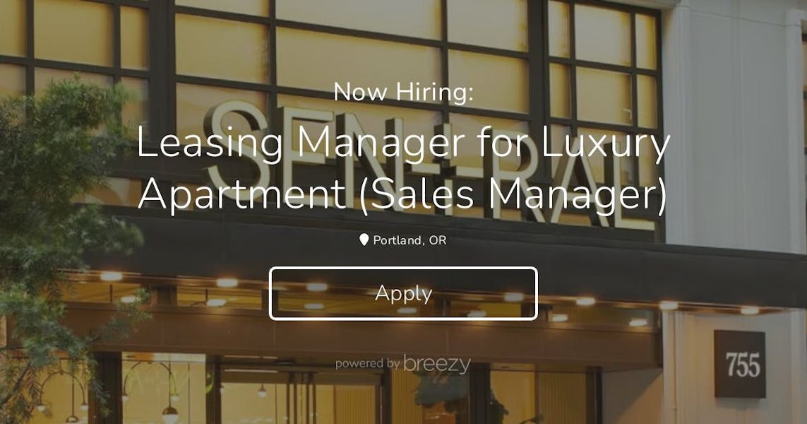 Leasing Manager for Luxury Apartment (Sales Manager) at Sentral