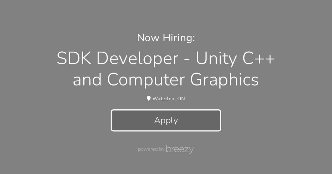 SDK Developer - Unity C++ and Computer Graphics at Mawari Technologies