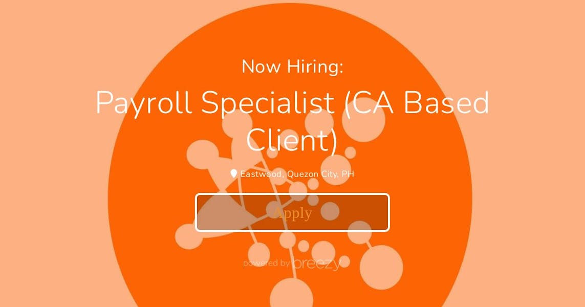 Payroll Specialist (CA Based Client) at Intelassist