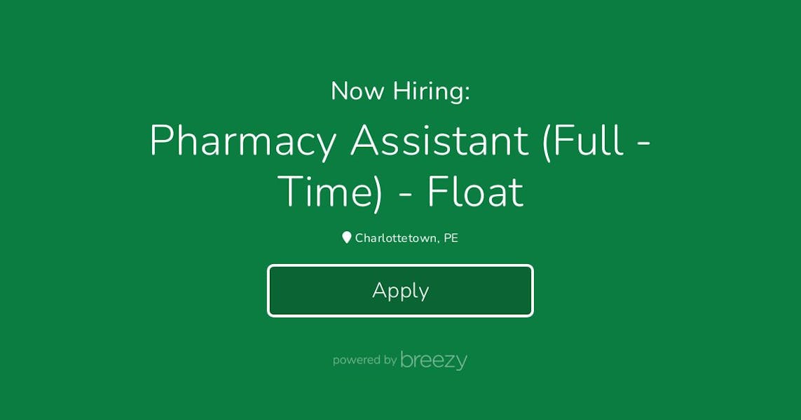 Pharmacy Assistant (Full -Time) - Float at Murphy's Pharmacies