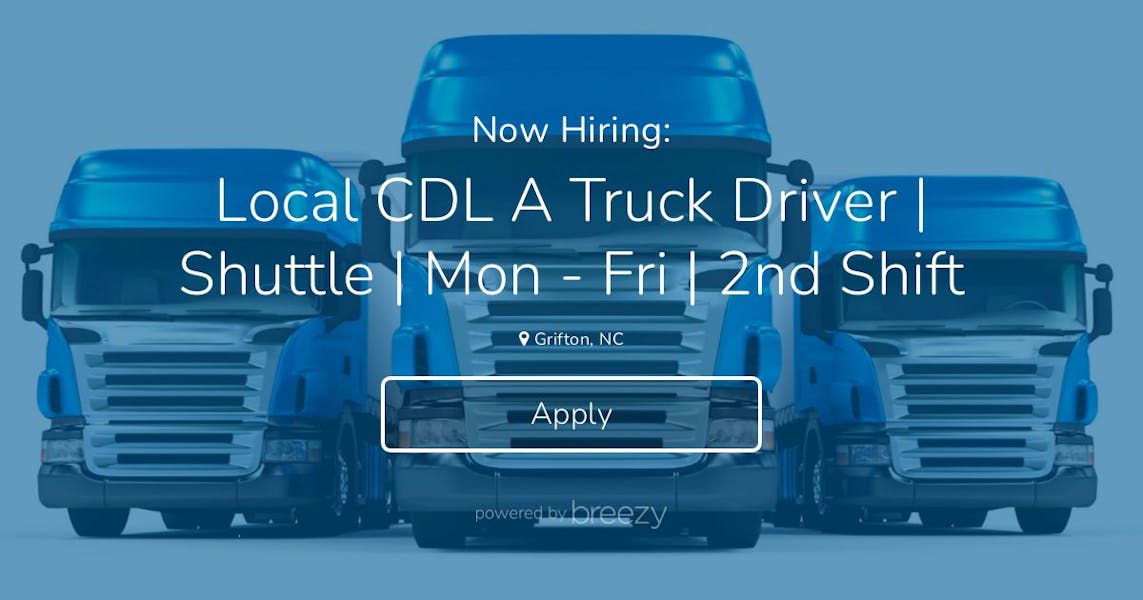 Local CDL A Truck Driver | Shuttle | Mon - Fri | 2nd Shift at Lumy ...