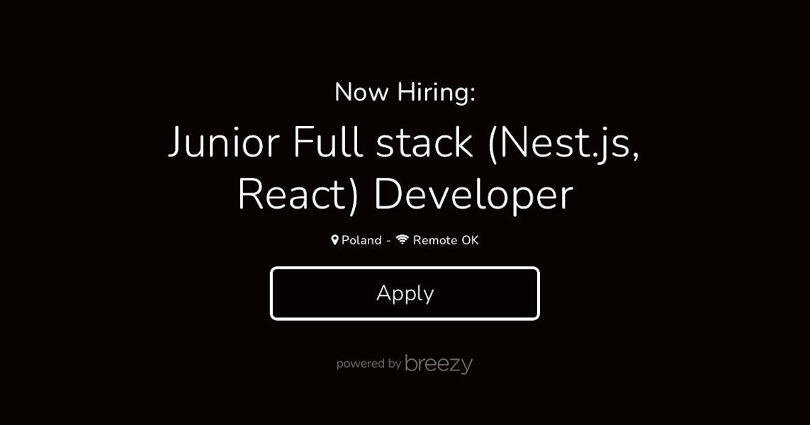 Junior Full stack (Nest.js, React) Developer at Talentuch