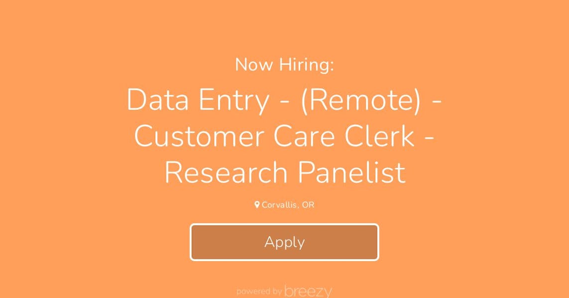 Data Entry - (Remote) - Customer Care Clerk - Research Panelist at FocusGroupPanel