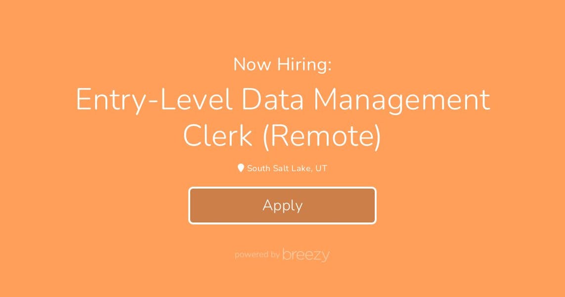 Entry Level Data Management Clerk Remote At Focusgrouppanel