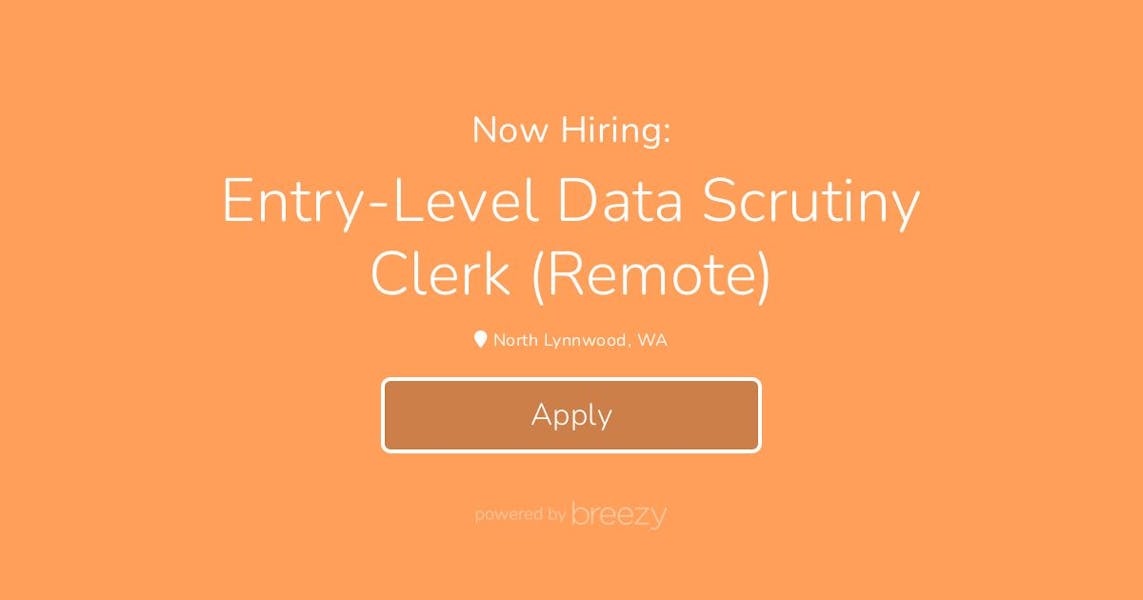 Entry Level Data Scrutiny Clerk Remote At Focusgrouppanel
