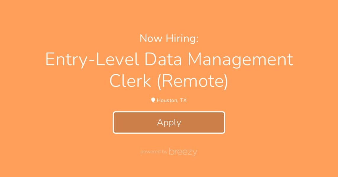 Entry Level Data Management Clerk Remote At Focusgrouppanel