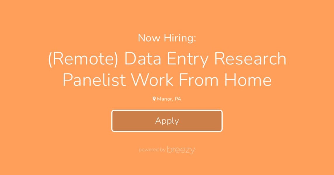 Remote Data Entry Research Panelist Work From Home At Focusgrouppanel