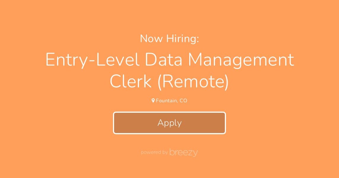 Entry Level Data Management Clerk Remote At Focusgrouppanel