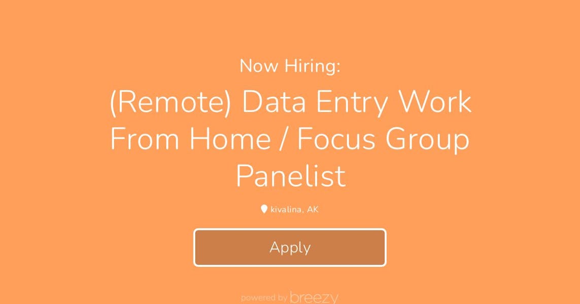 Remote Data Entry Work From Home Focus Group Panelist At