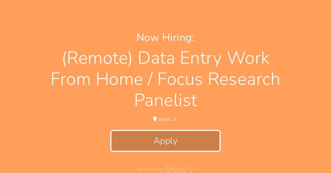 (Remote) Data Entry Work From Home / Focus Research Panelist at FocusGroupPanel