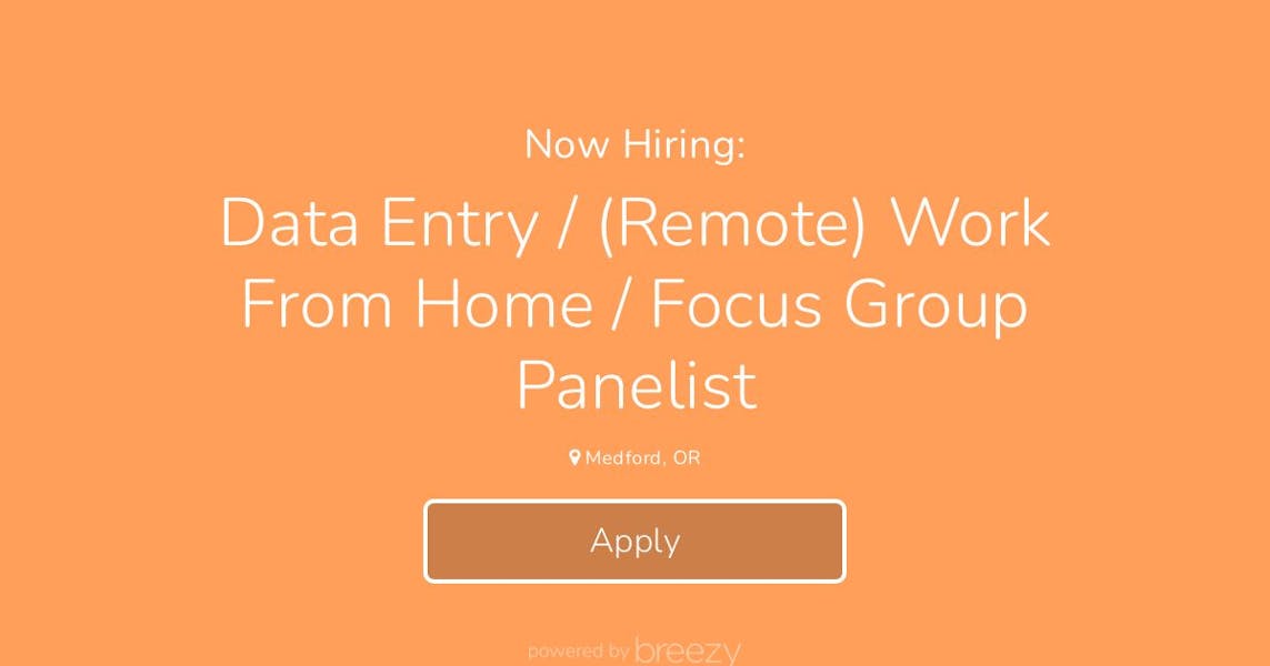 Data Entry Remote Work From Home Focus Group Panelist At