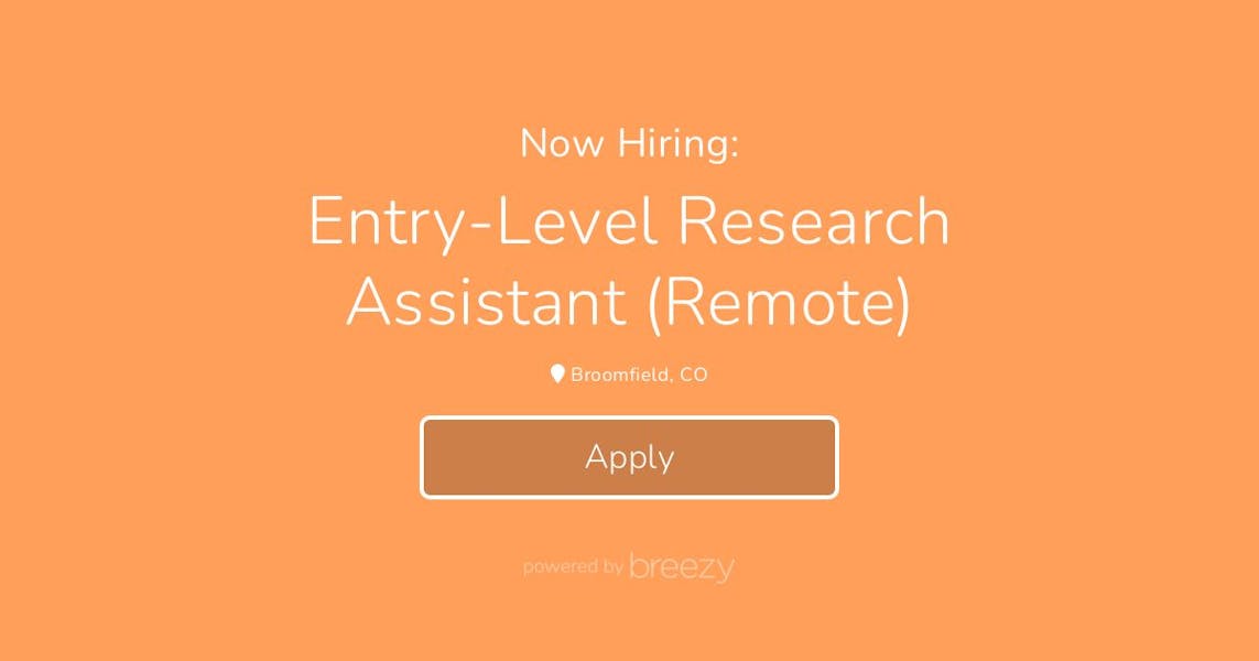 Entry Level Research Assistant Remote At Focusgrouppanel