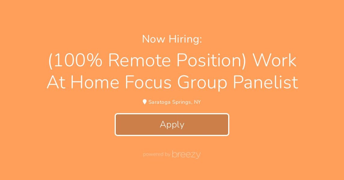 100 Remote Position Work At Home Focus Group Panelist At Focusgrouppanel