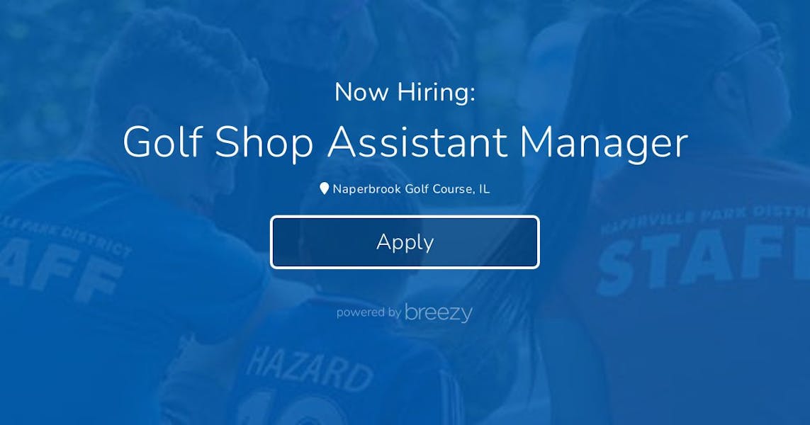 Golf Shop Assistant Manager At Naperville Park District