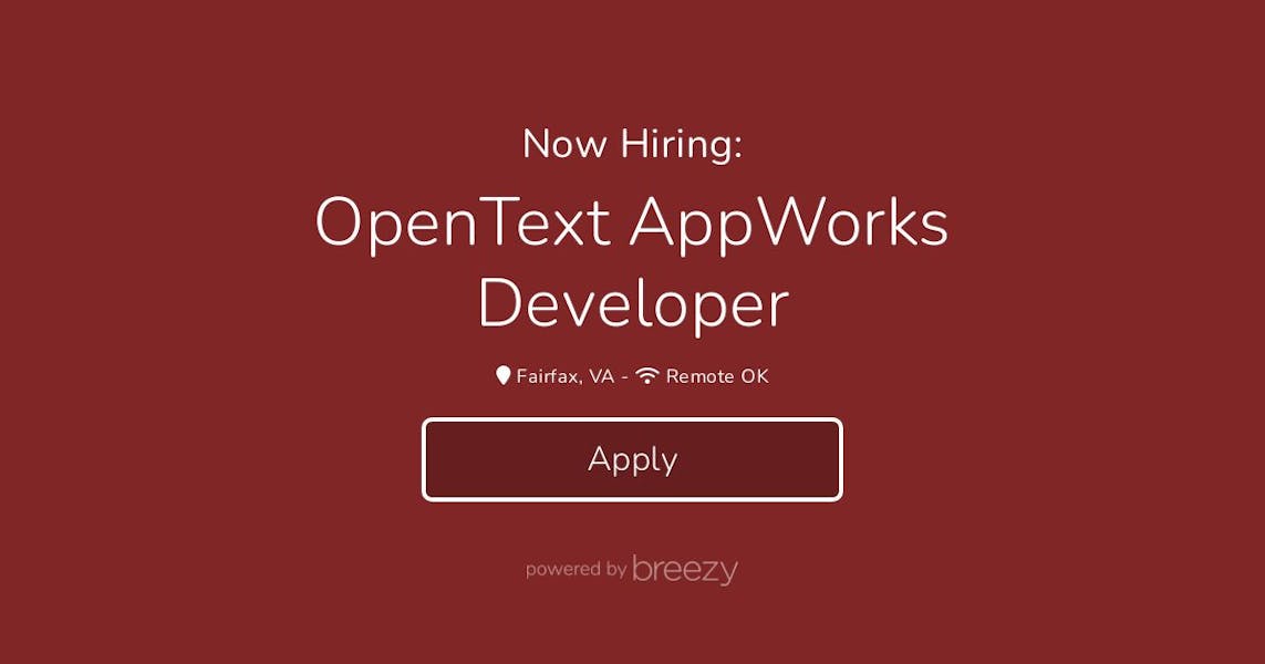 OpenText AppWorks Developer at Kreative Technologies