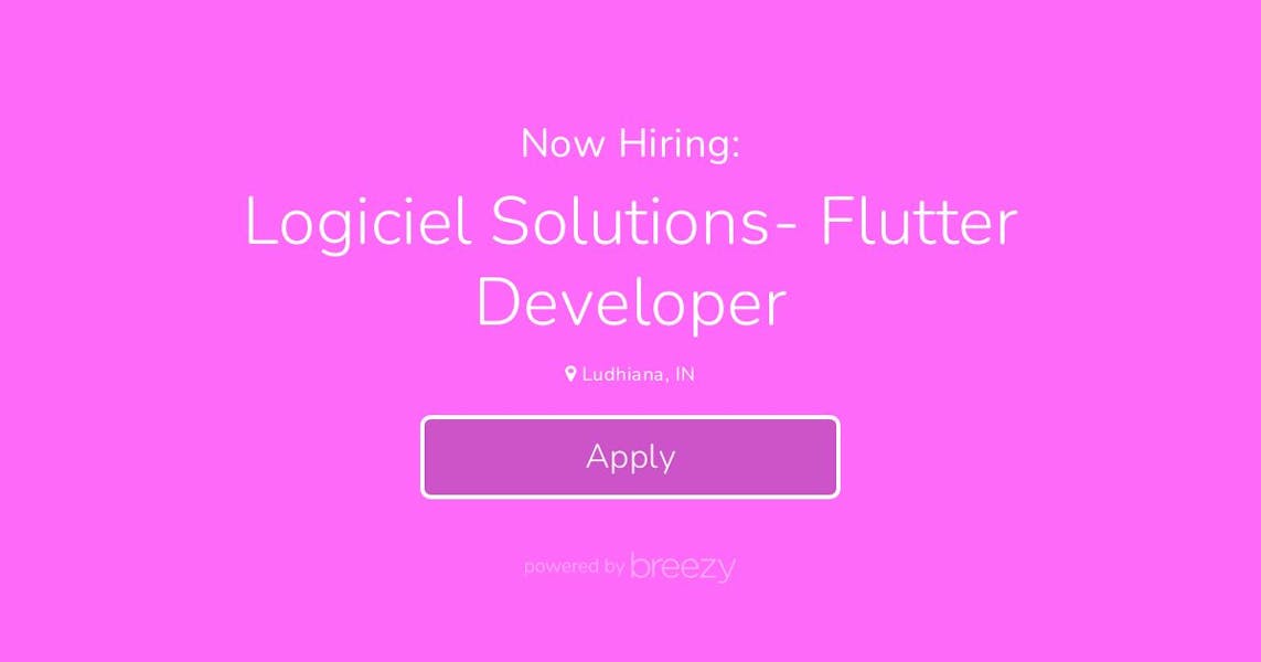 Logiciel Solutions Flutter Developer At Consultbae India Private Limited