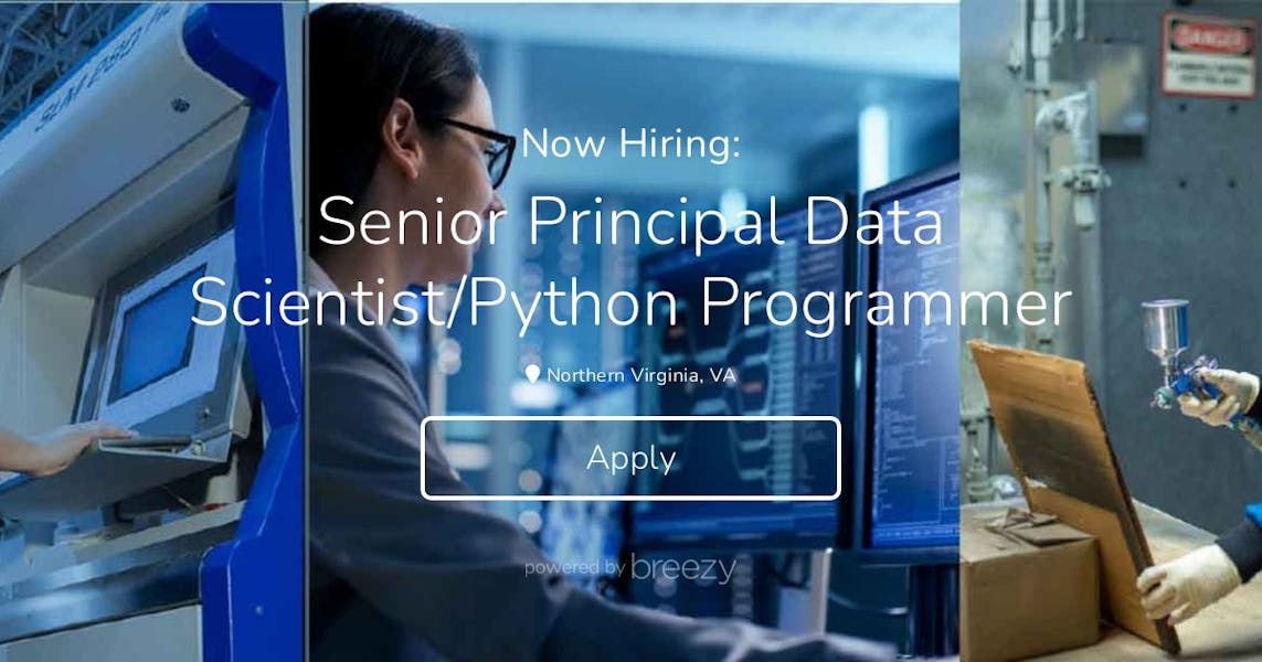 Senior Principal Data Scientist/Python Programmer (SR#2024-0013) at Concurrent Technologies ...