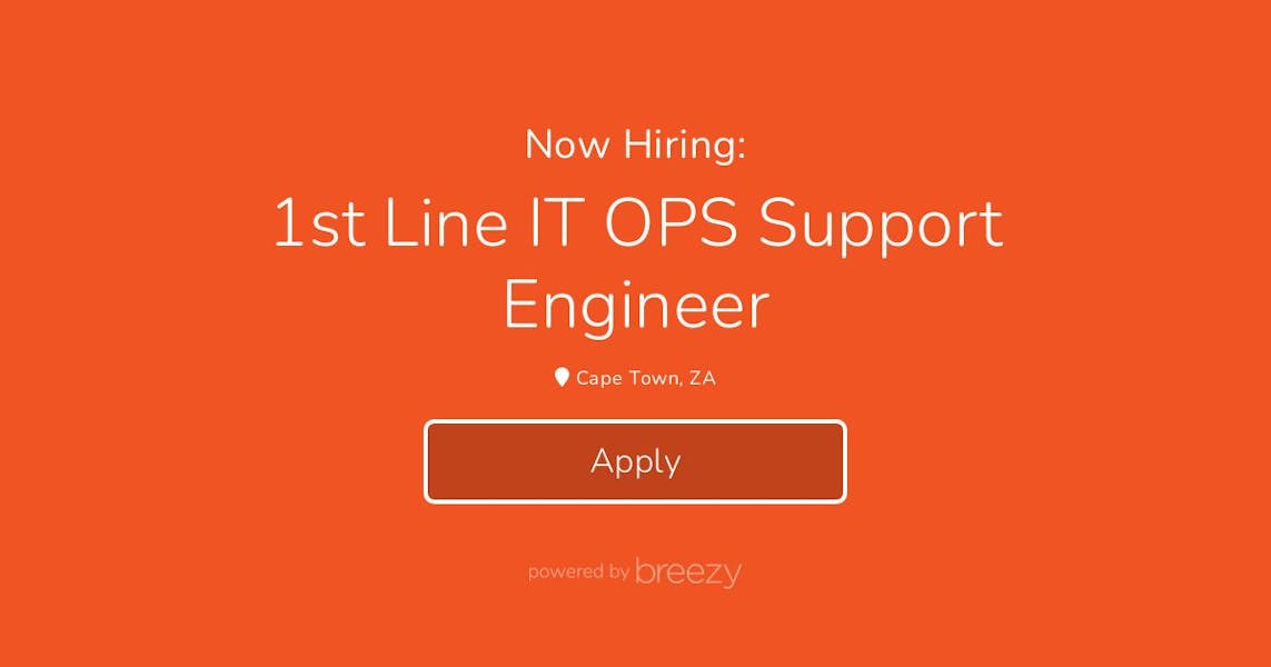 1st Line IT OPS Support Engineer. at Mukuru