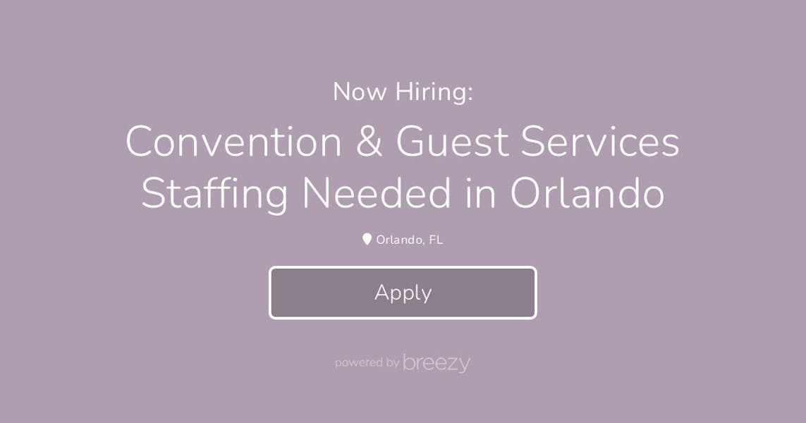 Convention & Guest Services Staffing Needed in Orlando at Kinetic Events