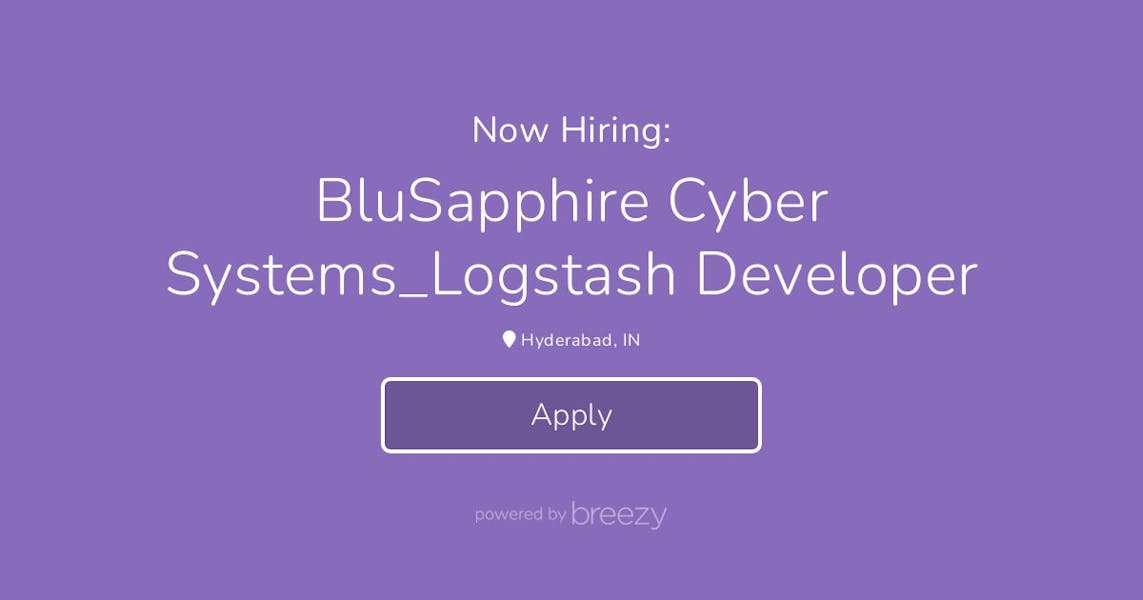 BluSapphire Cyber Systems_Logstash Developer at Nexthire