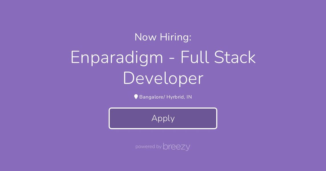 Enparadigm Full Stack Developer At Nexthire