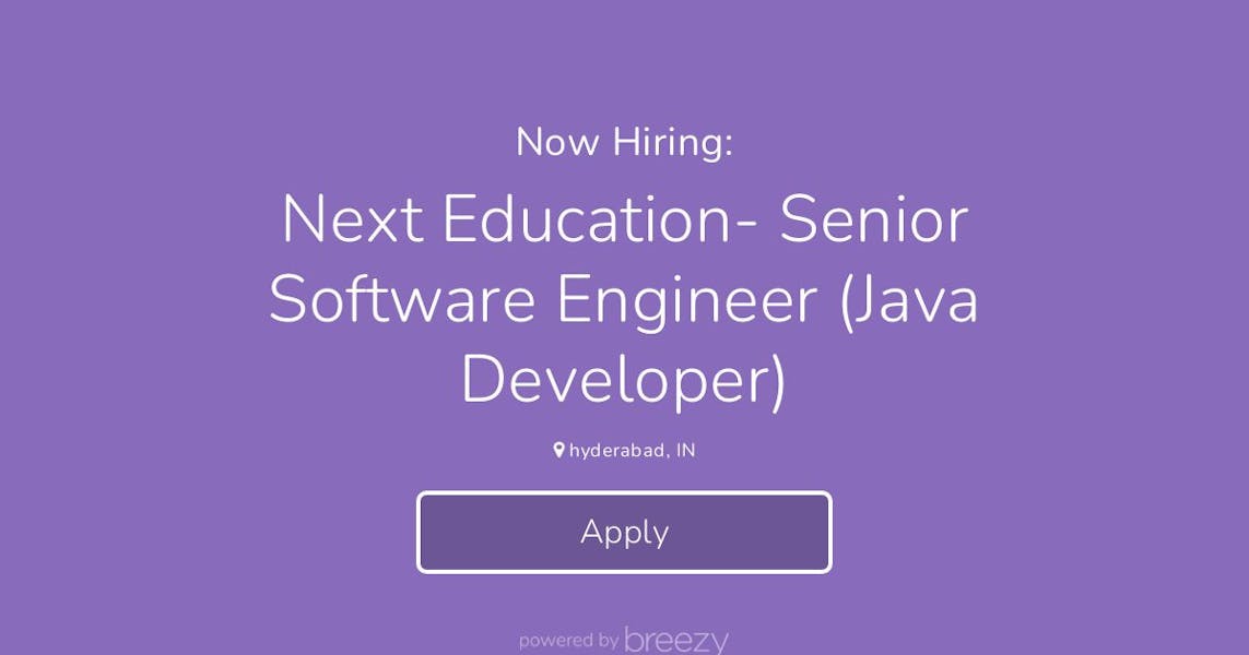 Next Education Senior Software Engineer Java Developer At Nexthire