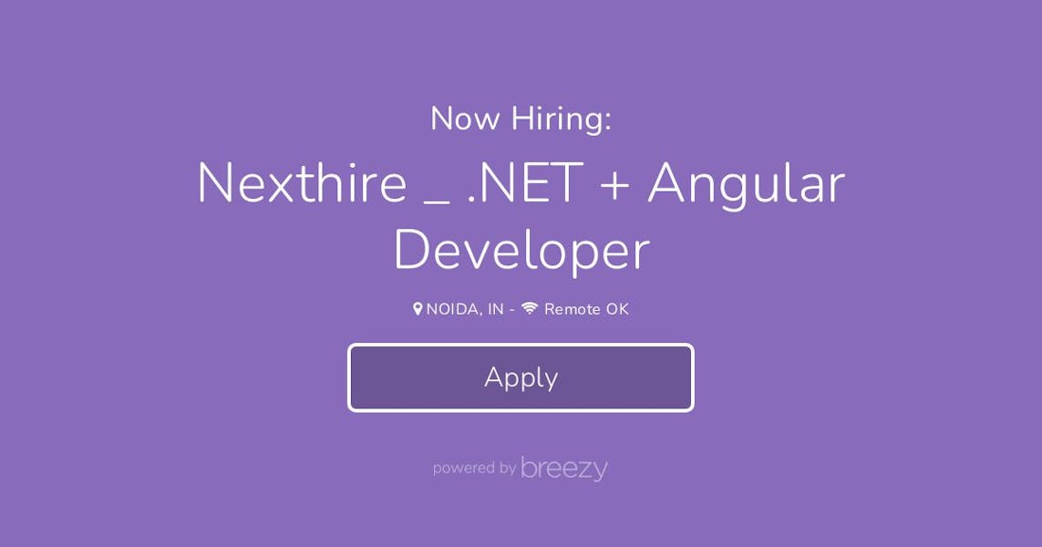 Nexthire _ .NET + Angular Developer at Nexthire