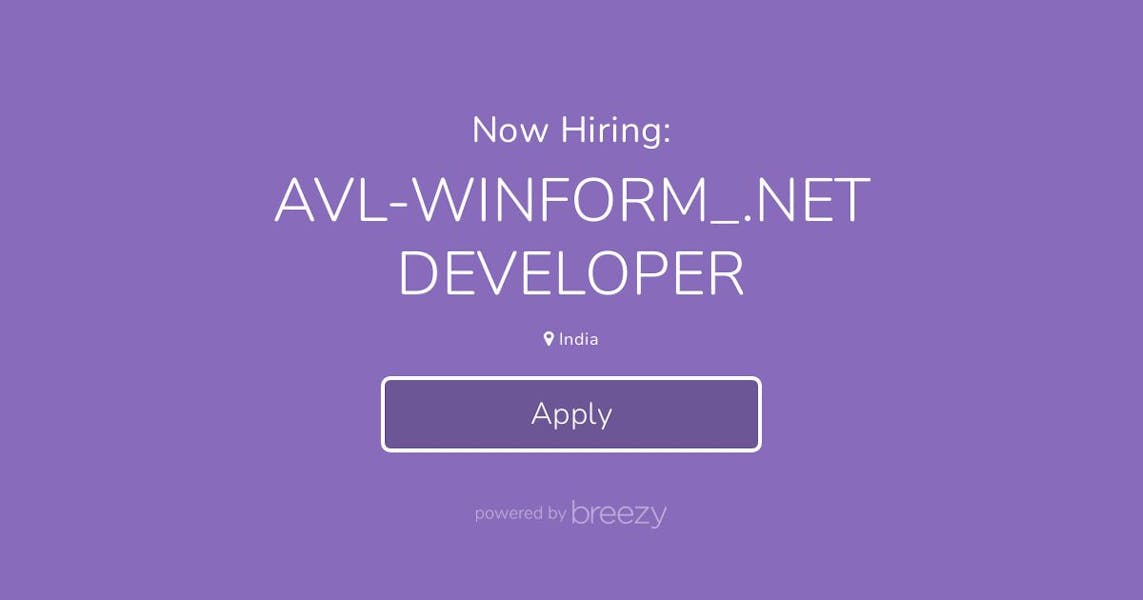 AVL-WINFORM_.NET DEVELOPER at Nexthire