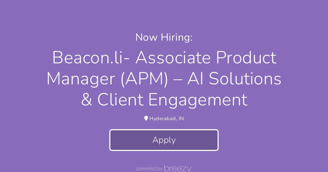 Beacon.li- Associate Product Manager (APM) – AI Solutions & Client Engagement at Nexthire