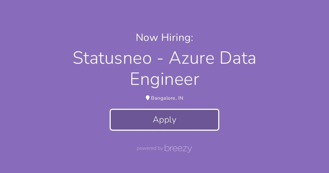 Statusneo - Azure Data Engineer at Nexthire