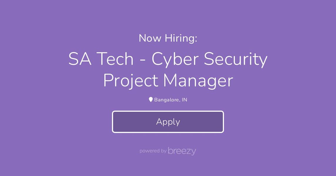 SA Tech - Cyber Security Project Manager at Nexthire