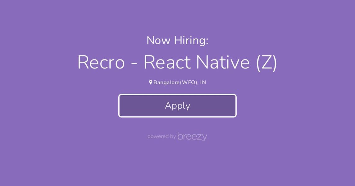 Recro - React Native (Z) at Nexthire Recro - React Native (Z) at Nexthire