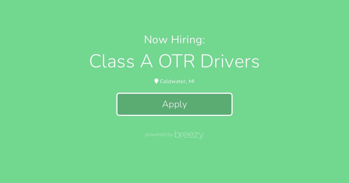 Class A OTR Drivers at EFitz Logistics