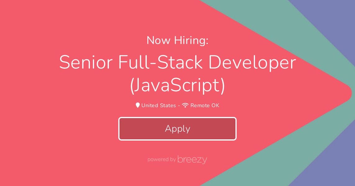 Senior Full Stack Developer Javascript At Savas Labs