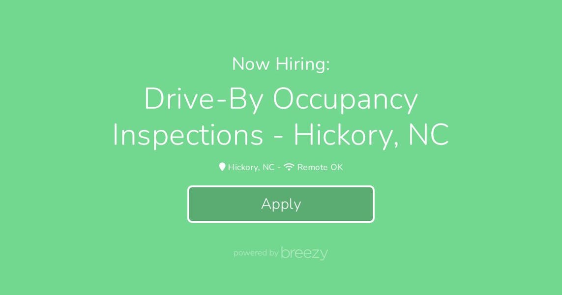 Drive-By Occupancy Inspections - Hickory, NC at National Mortgage Field ...