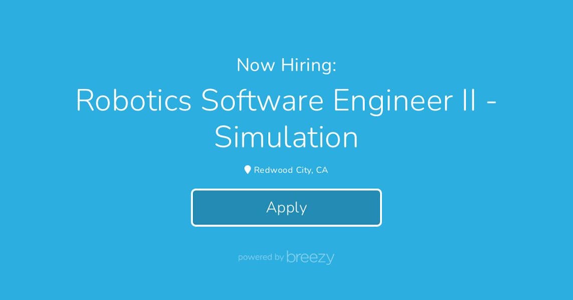 Robotics Software Engineer II - Simulation at Bear Robotics