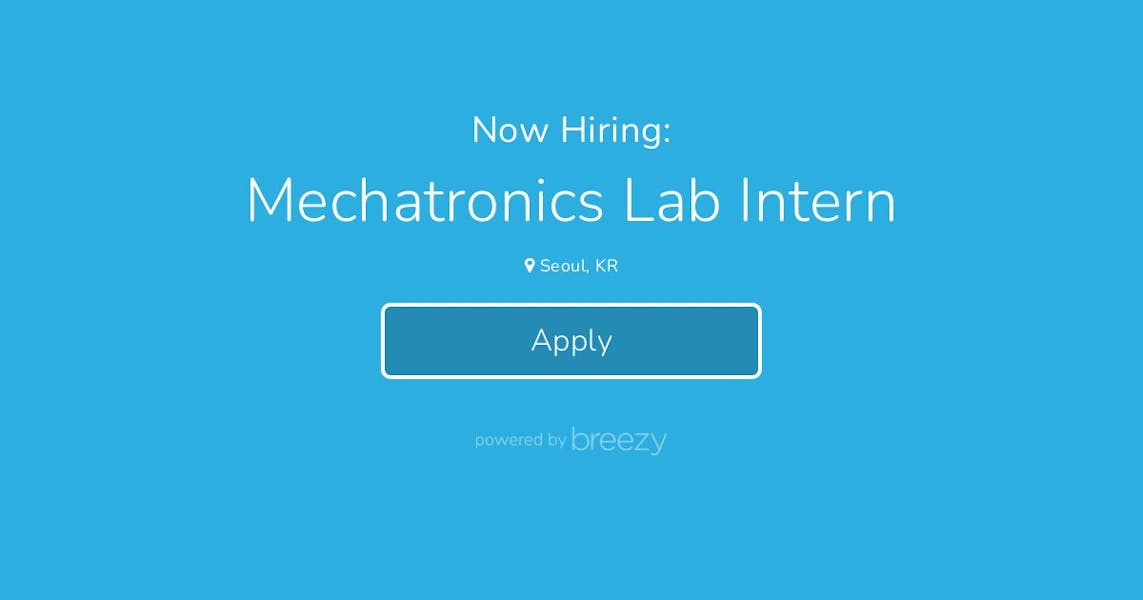 Mechatronics Lab Intern At Bear Robotics