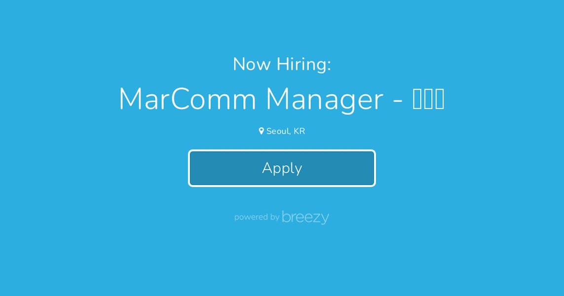 MarComm Manager - 인재풀 at Bear Robotics