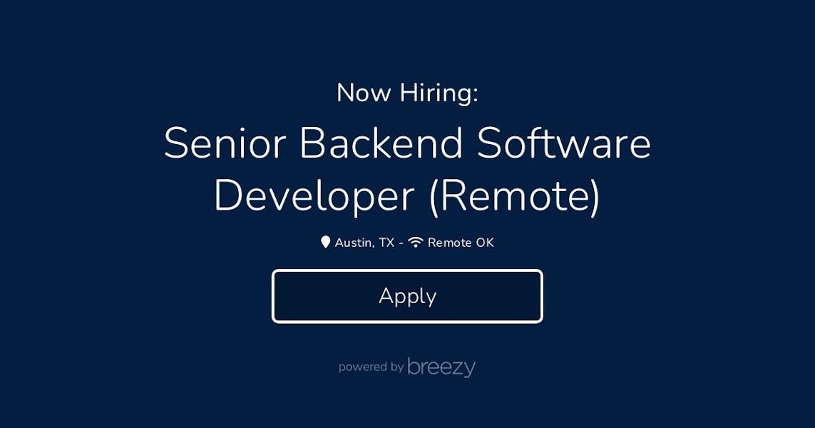 Senior Backend Software Developer (Remote) at Breakthrough