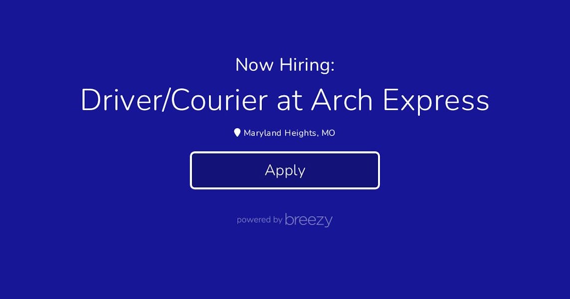 Driver/Courier at Arch Express at People Solutions Center