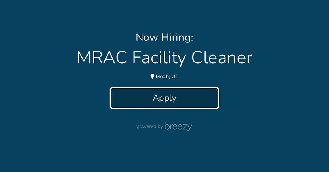 MRAC Facility Cleaner at City of Moab