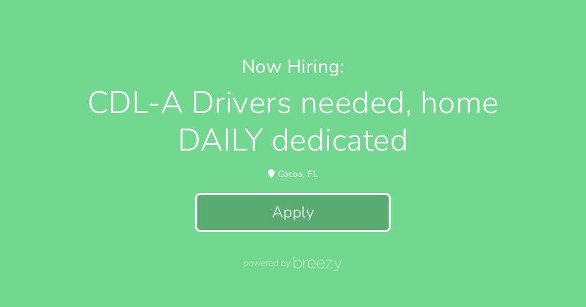 CDL-A Drivers needed, home DAILY dedicated at Drive Time Transports