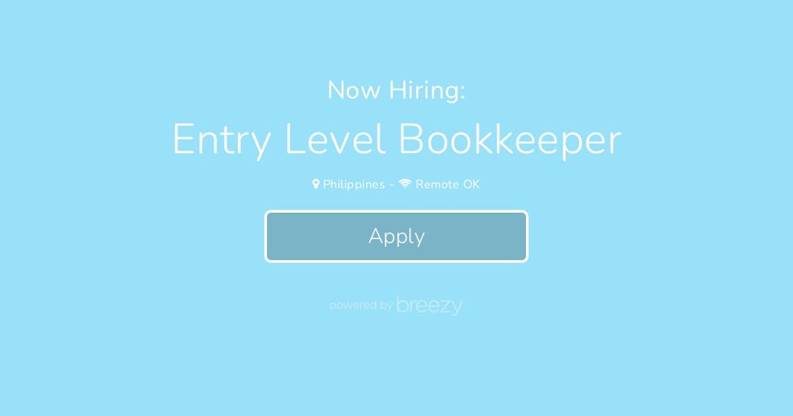 Entry Level Bookkeeper at WeAssist.io