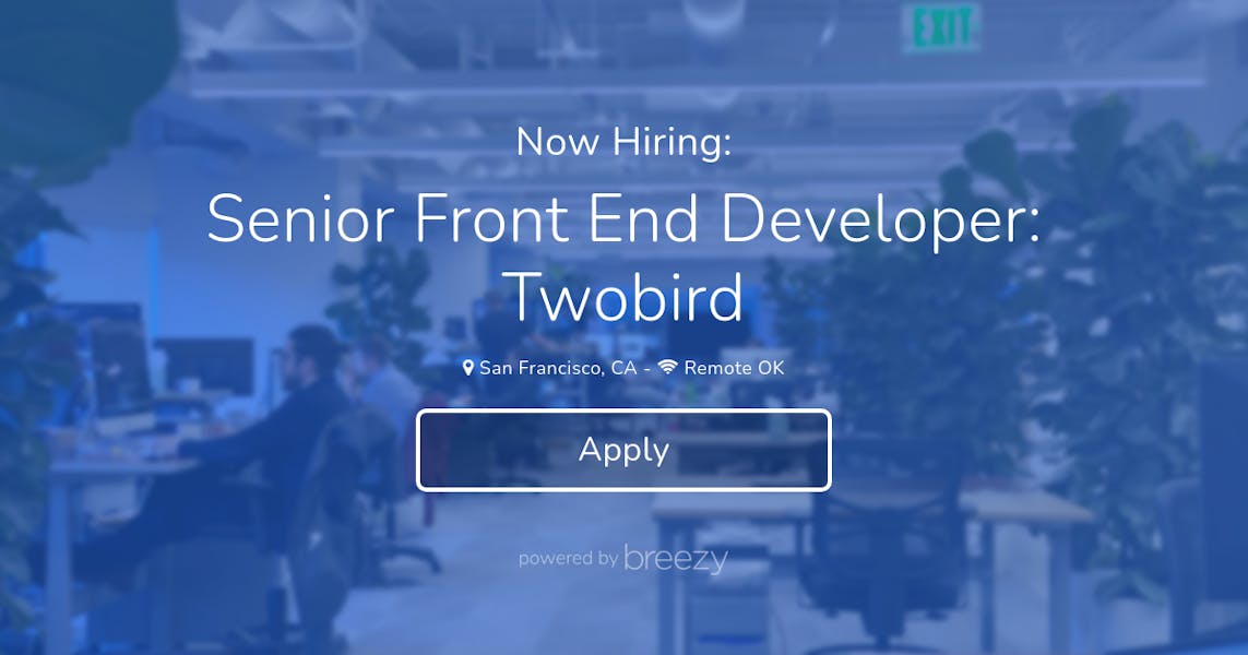 Senior Front End Developer Twobird At Ginger Labs