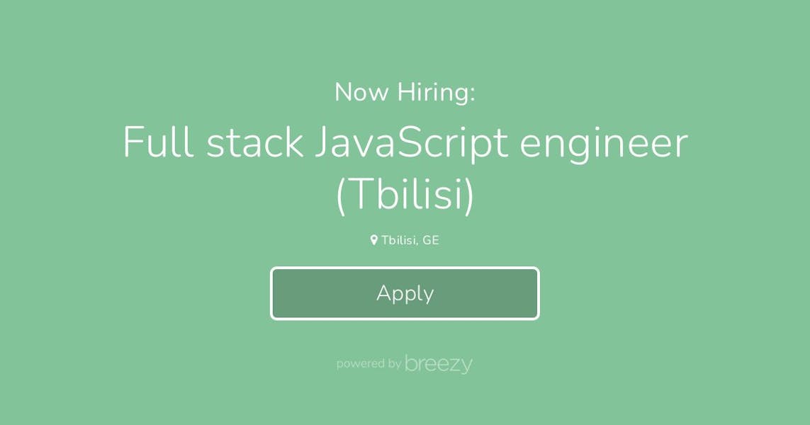 Full stack JavaScript engineer (Tbilisi) at SourceTER