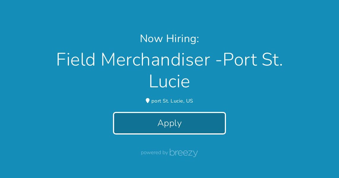 Field Merchandiser -Port St. Lucie at SRS Merchandising