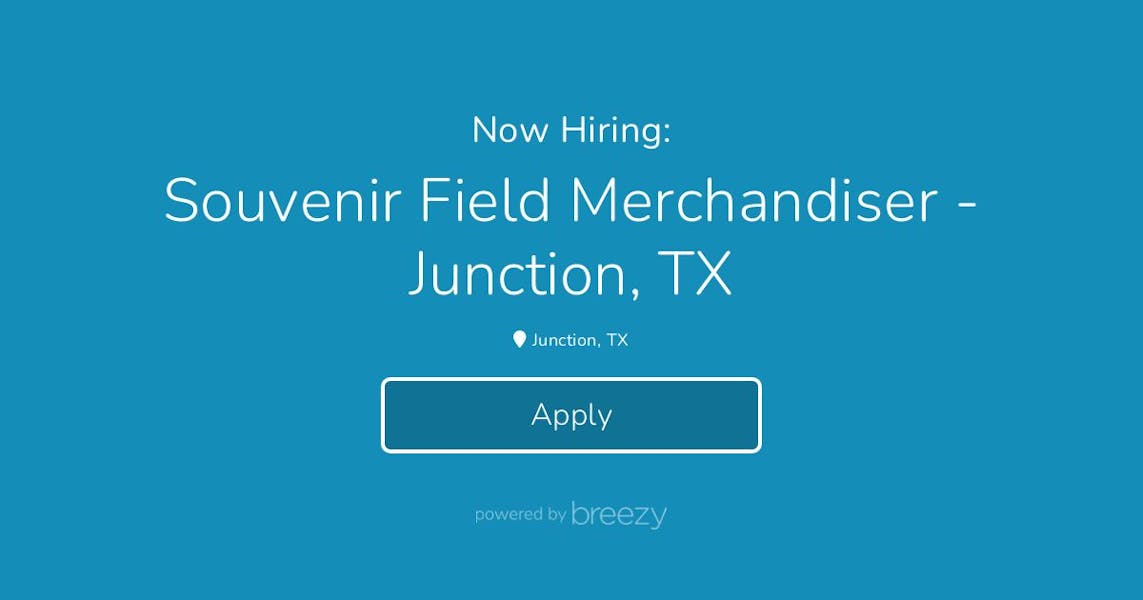 Souvenir Field Merchandiser - Junction, TX at SRS Merchandising