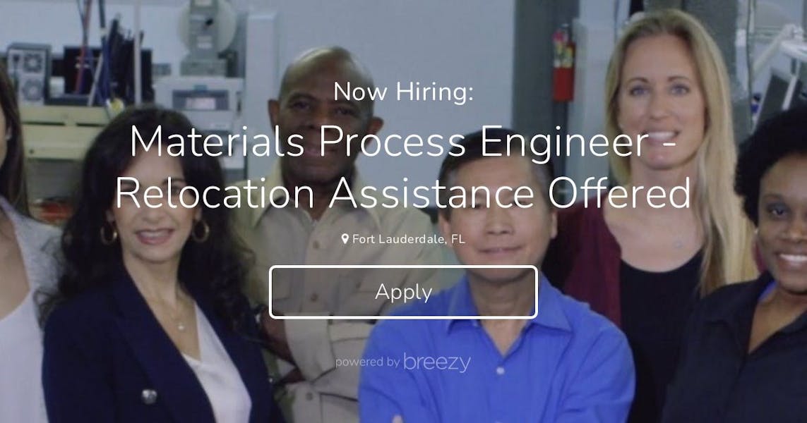 Materials Process Engineer - Relocation Assistance Offered at Dayton ...