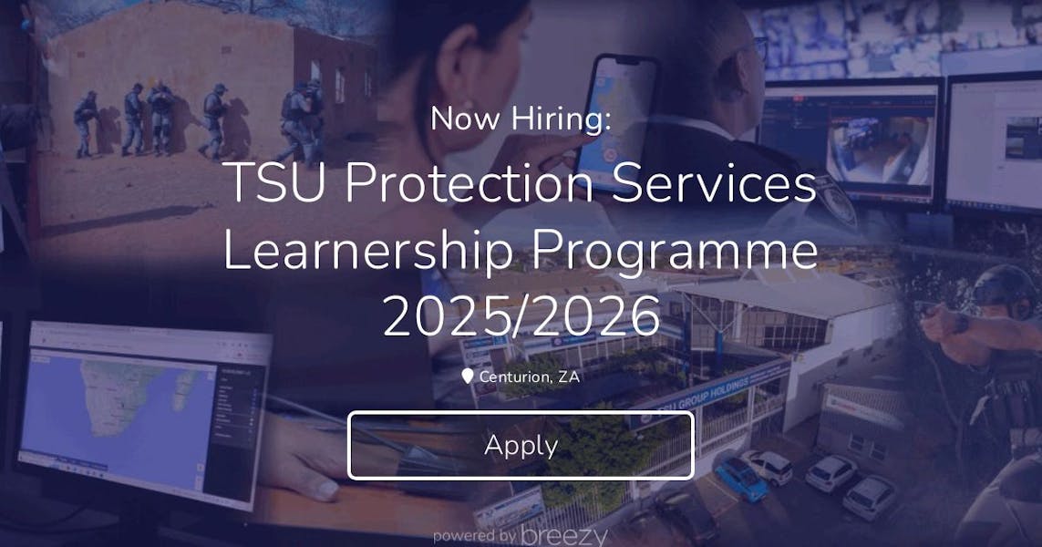 TSU Protection Services Learnership Programme 2025/2026 at TSU ...